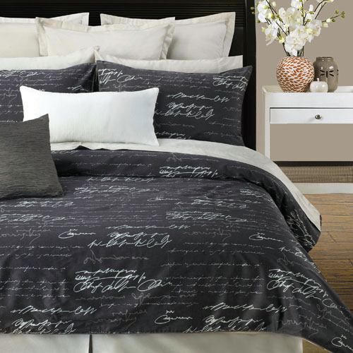 Daniadown Script Duvet Cover and 2 Sham Set - Queen | More Rewards